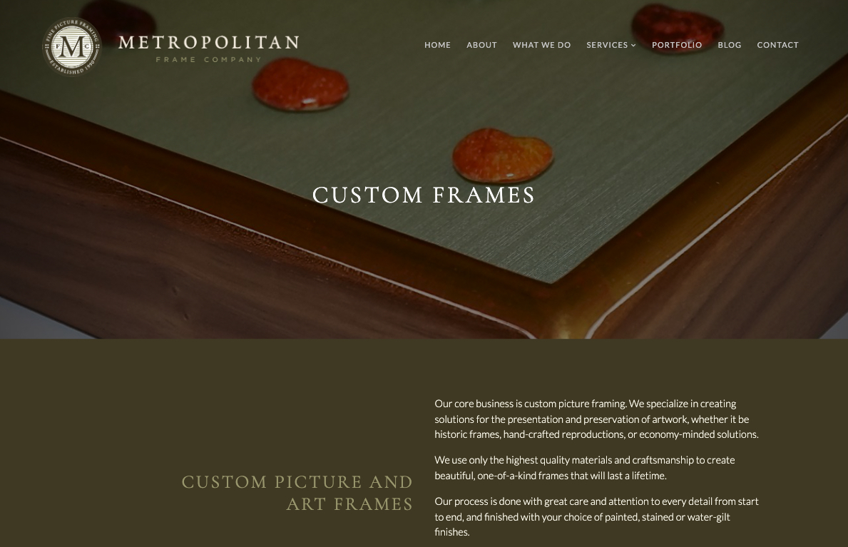 Metropolitan Frame Company - Mediaworks